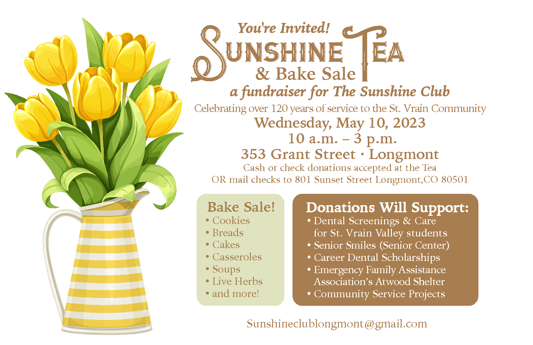 The Sunshine Club Fundraiser – Erie High School